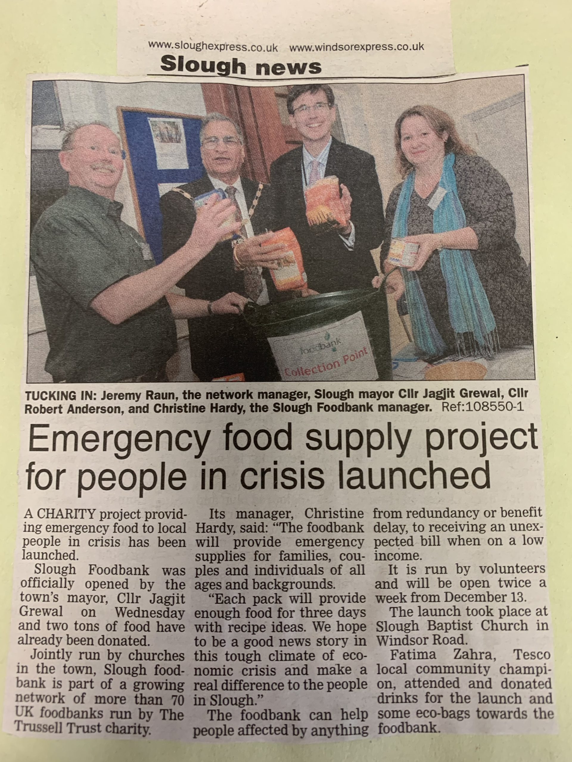 Proudly serving Slough for 10 years | Slough Foodbank
