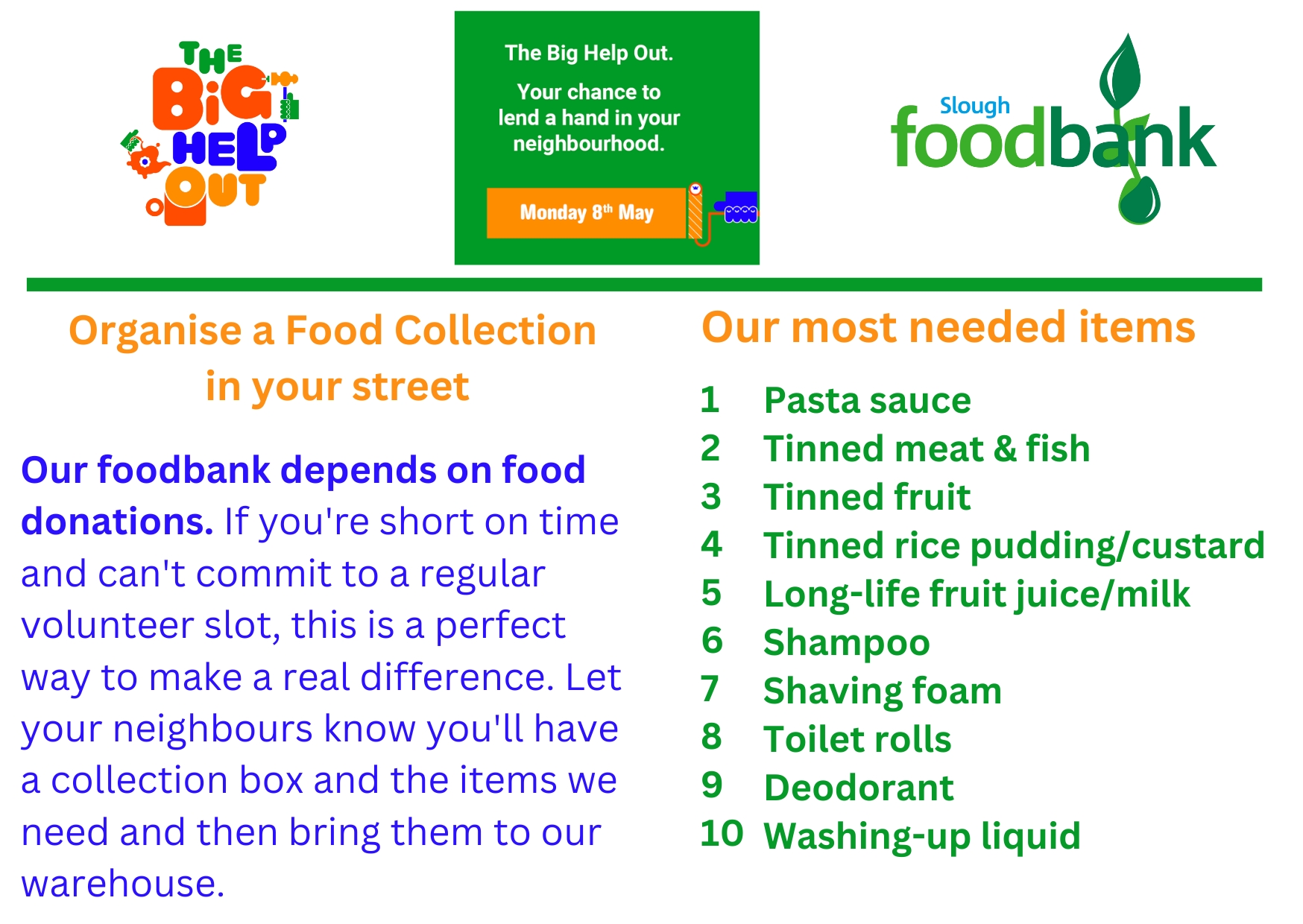 THE BIG HELP OUT – ways to get involved | Slough Foodbank
